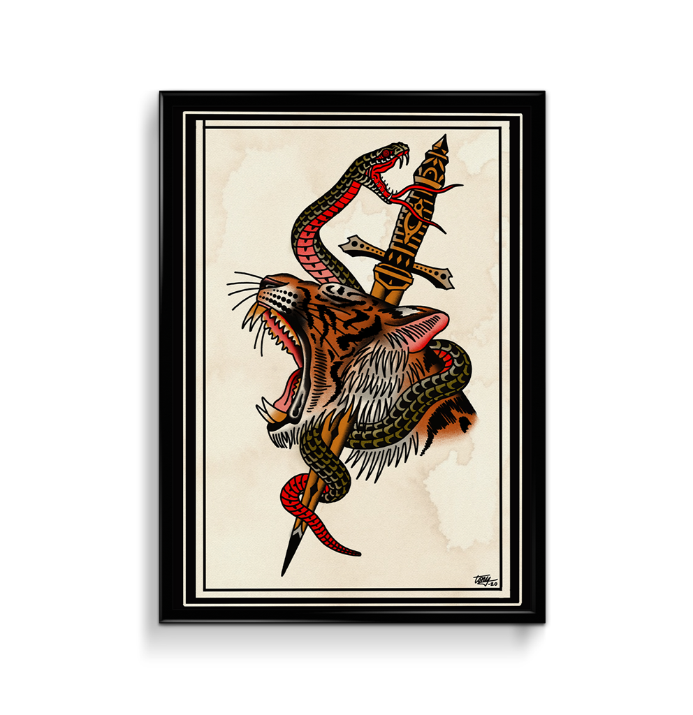'Snake V Tiger' Print – Few & Far Co.